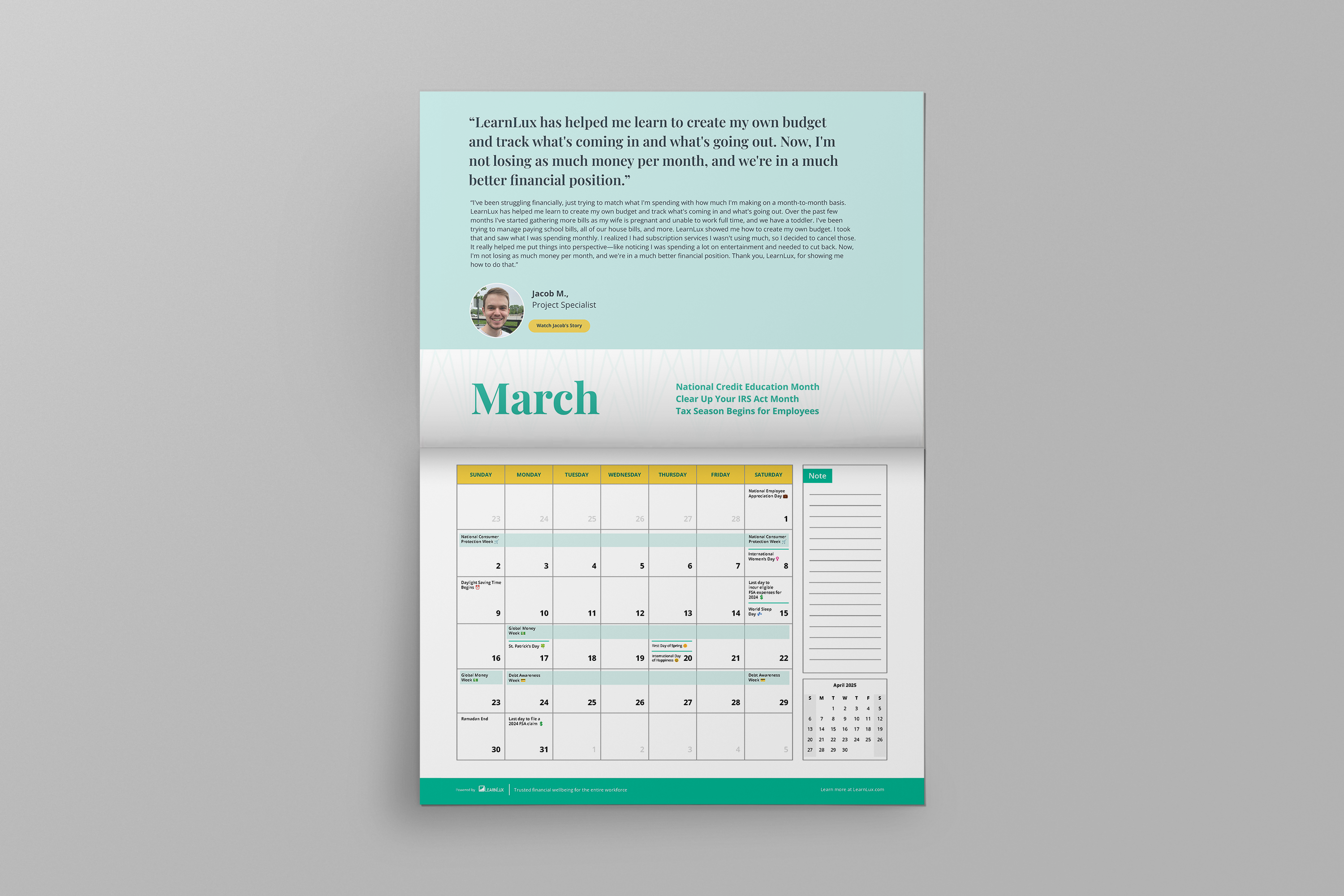 Workplace Financial Wellbeing Calendar [2025 Edition]